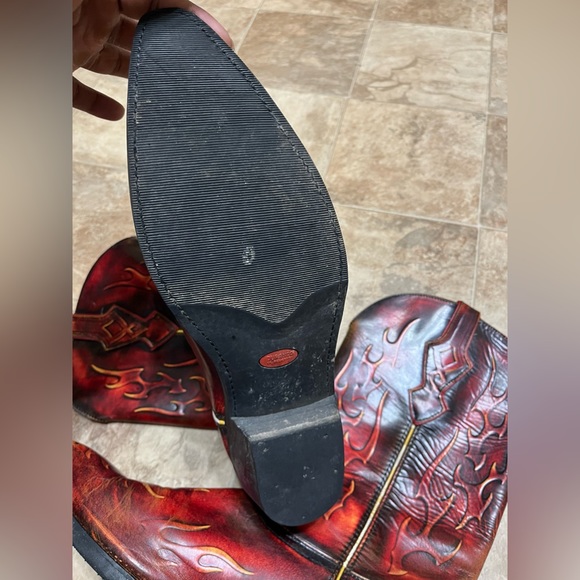Durango | Shoes | Durango Red Fire Leather Cowboy Boots | Poshmark